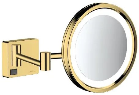 Hansgrohe AddStoris - Kosmetické nástěnné zrcátko s LED osvětlením, leštěný vzhled zlata 41790990