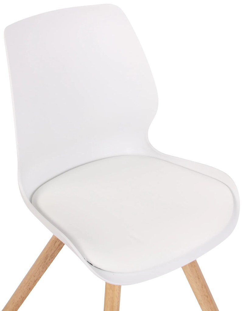 Jídelní židle Carnforth - 2 ks - umělá hmota | bílé