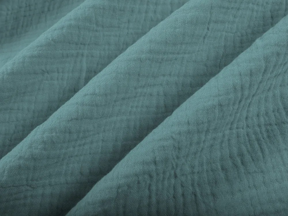 Biante Mušelínový povlak na polštář MSN-019 Pastelově modrozelený 40 x 40 cm