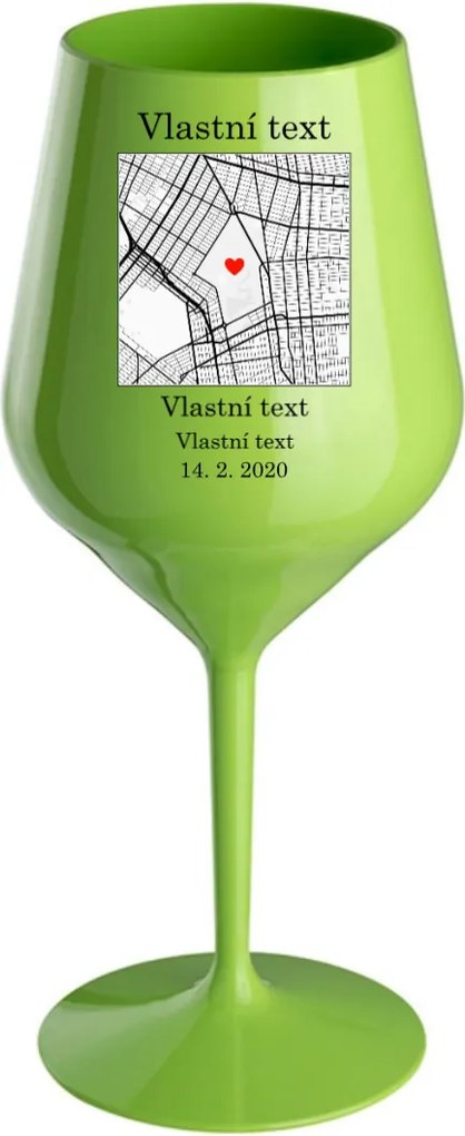 Personalizovaná nerozbitná sklenice s mapou