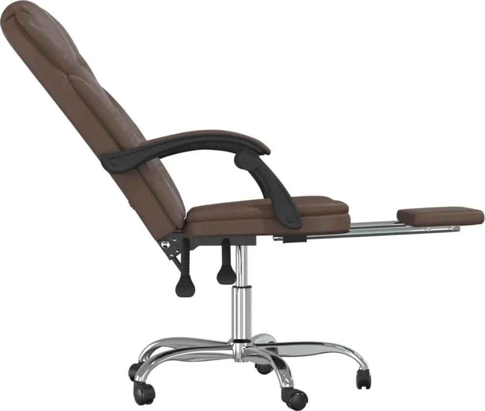 vidaXL Polohovací kancelářská židle umělá kůže [349698] Barva: Černá