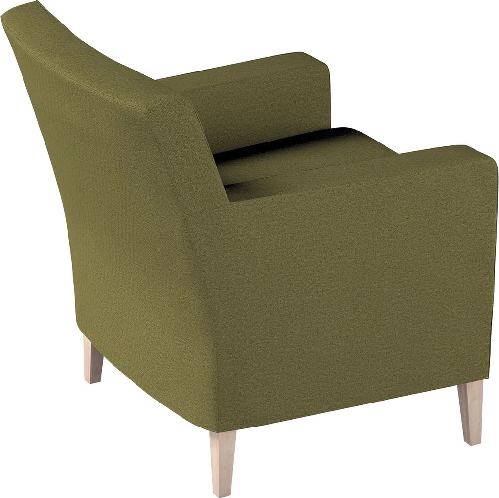 Potah na křeslo IKEA Karlstad barva zelená látka pletený vzor