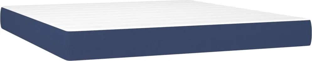 Box spring postel s matrací a LED modrá 180x200 cm textil 3133739