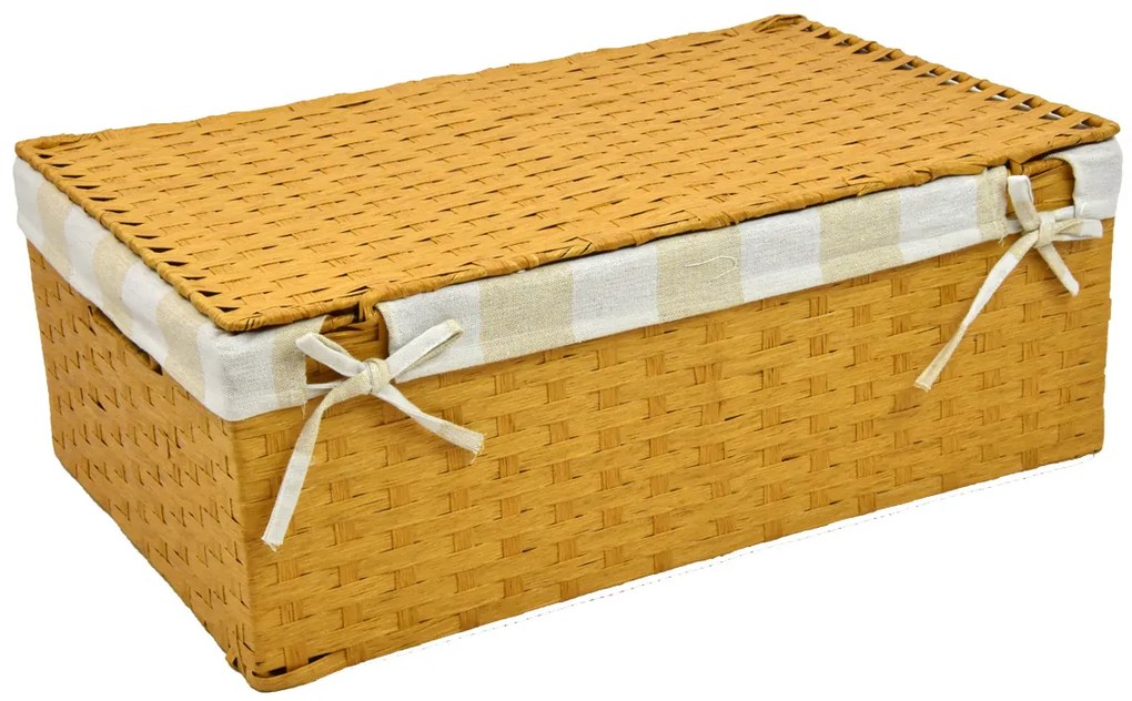 Vingo Úložný box s víkem pískový Rozměry (cm): 53x33, v. 19