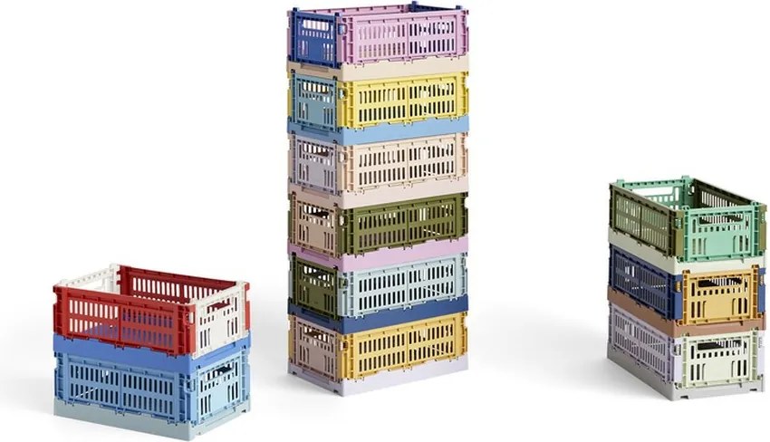 Úložný box Crate Mix Colour Dusty Powder S HAY