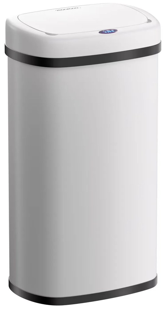 Deuba Bezdotykový hranatý odpadkový koš s USB 58 L - bílý