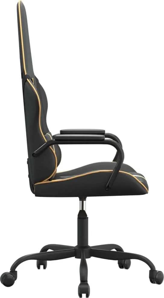 vidaXL Herní židle umělá kůže [3143789] Barva: Černá a oranžová