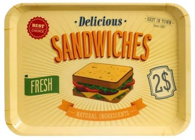 Melaminový podnos Sandwiches 45 x 32 cm - Balvi