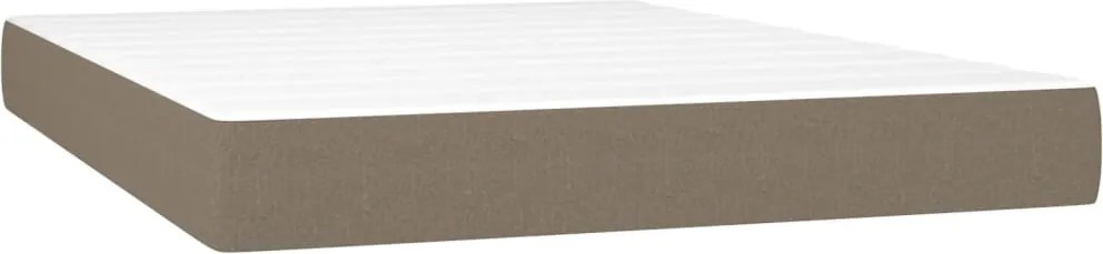 Box spring postel s matrací a LED taupe 140x200 cm textil 3138961