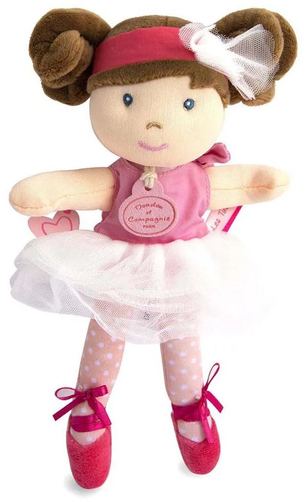Doudou Jolijou Panenka mini baletka "Les Tutus" 23 cm světle růžové šaty