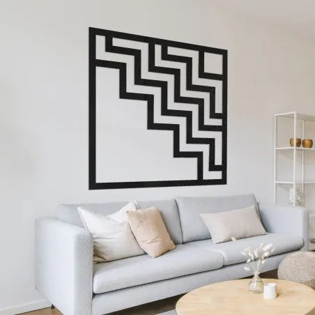 Geometrická dřevěná dekorace na zeď | Moderní design | SENTOP HDF0397-A