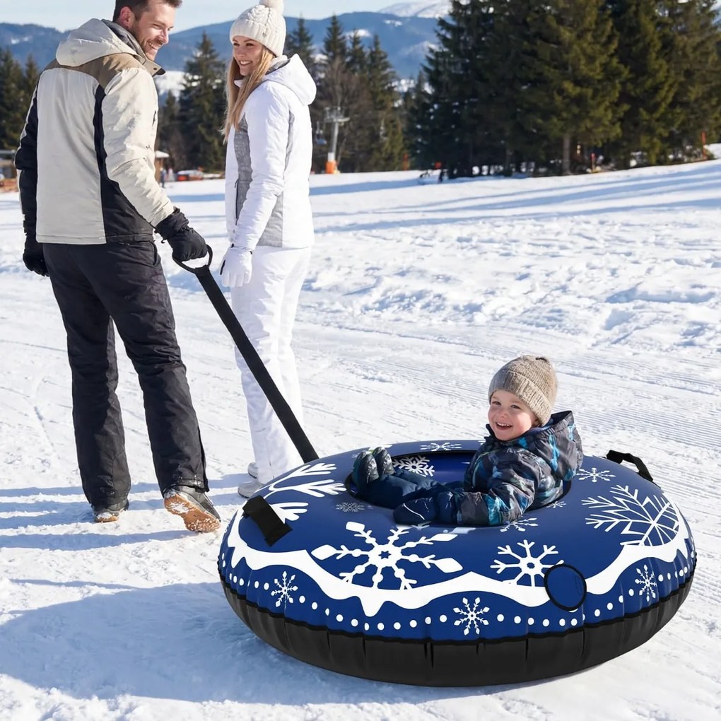 Costway Nafukovací zimní pneumatika s tažnou šňůrou a rukojetí Snowtube