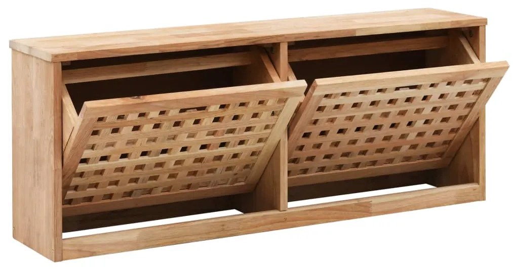 Botníková lavice 94 x 20 x 38 cm masivní ořechové dřevo 247599