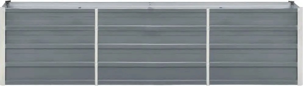 vidaXL Vyvýšený záhon pozinkovaná ocel 240 x 40 x 45 cm [47044] Barva: Šedá