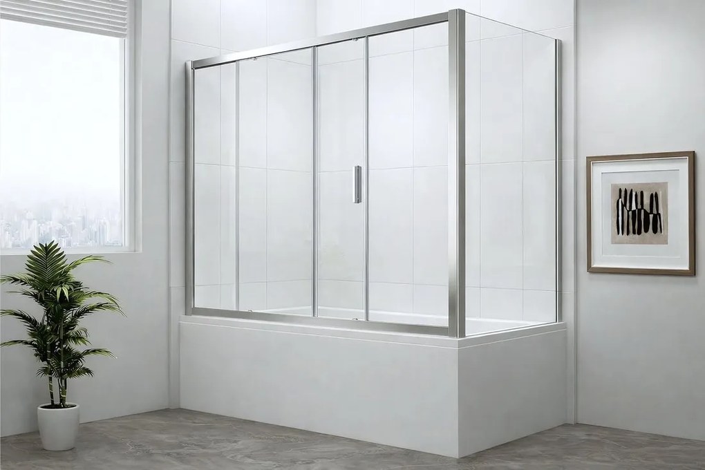 Polysan DEEP sprchová boční stěna 80 x 165 cm chrom čiré sklo MD3216