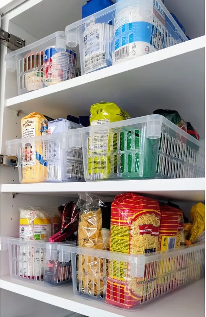 Orion Úložný koš, box a organizér extra hluboký 50cm x 20cm INVA, transparentní