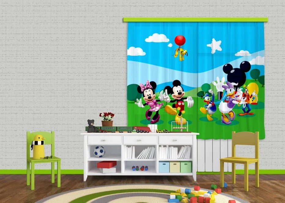 FCS XL 4307 Foto závěs dětský dělený obrazový Mickey Mouse FCSXL 4307, velikost 180 x 160 cm