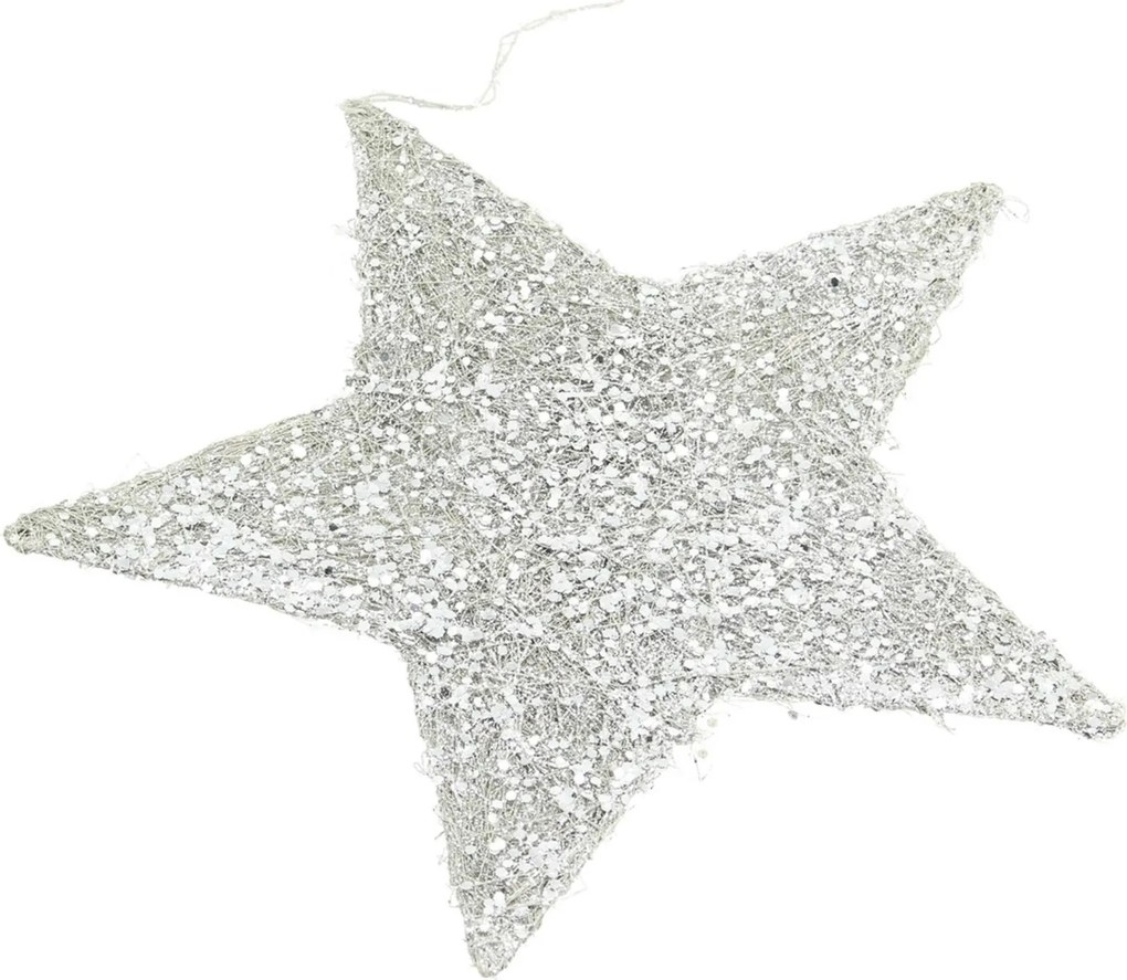 Vánoční ozdoba Star Silver 25 cm