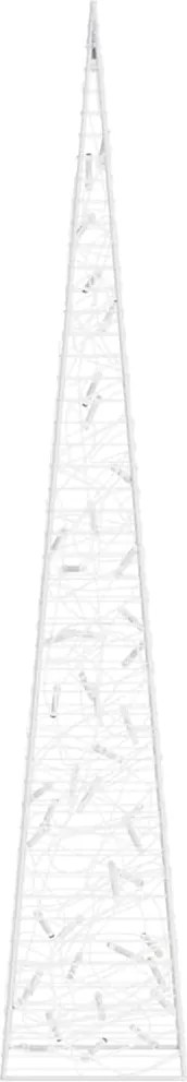 Akrylový dekorativní světelný LED kužel studený bílý 90 cm 328960