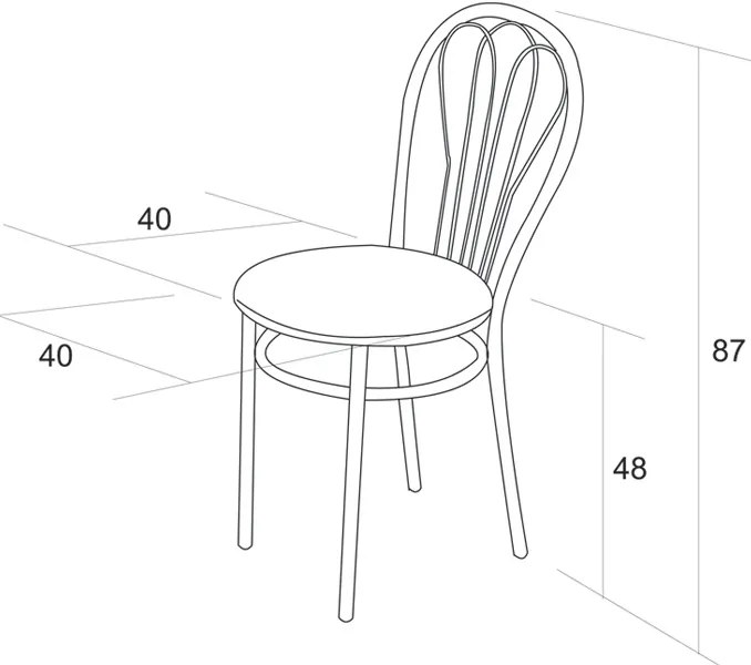 Bradop Židle čalouněná KVĚTA chromová Z83 055 - TRINITY-055