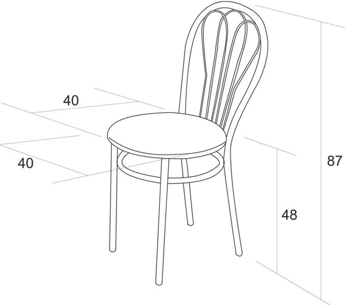 Bradop Židle čalouněná KVĚTA chromová Z83 060 - TRINITY-060