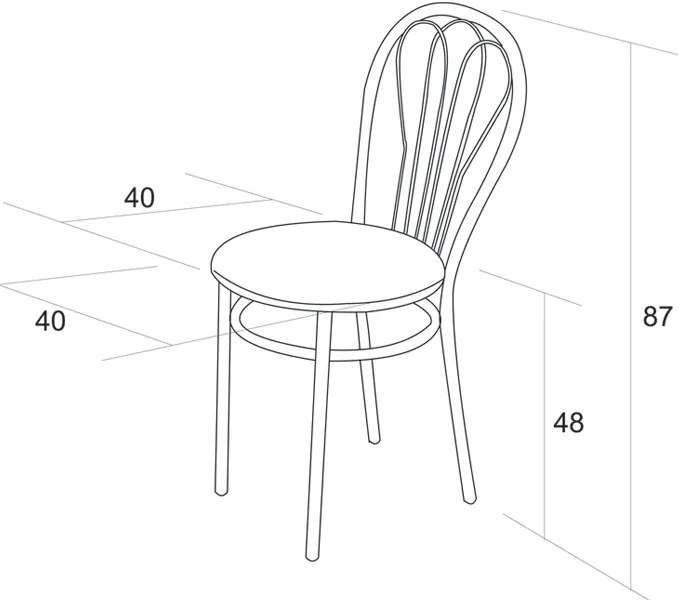 Bradop Židle čalouněná KVĚTA chromová Z83 584 - ASTON-584