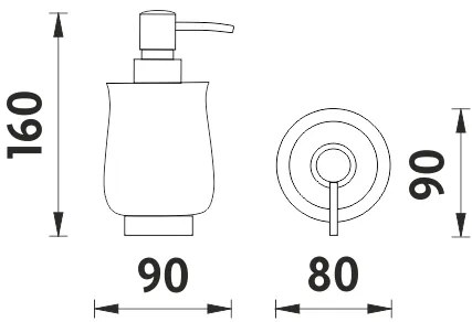 Nimco Dávkovač tekutého mýdla, pumpička plast 1031LA-80