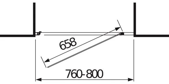 Jika Lyra Plus Jednokřídlé sprchové dveře 80 cm H2543810006681