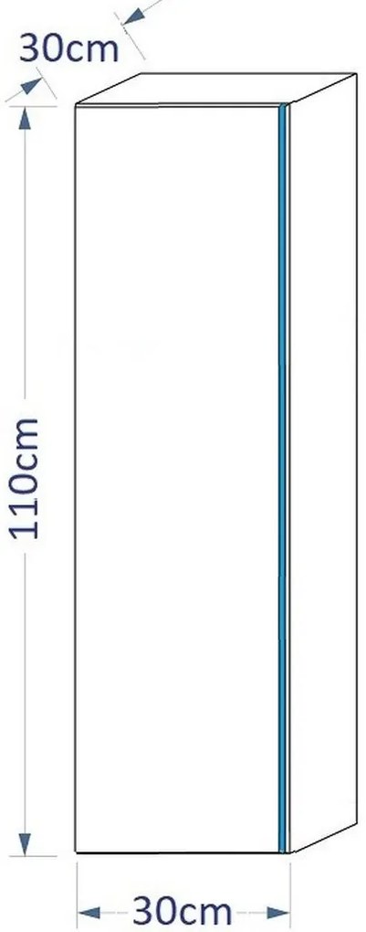 Ral Závěsná skříň GS 11 Barva dřeva: Bílá matná + lesklé čelo