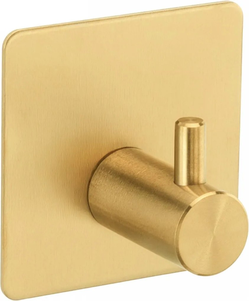 Erga Pad, samolepící háčky na ručníky bez vrtání, 4 ks, 4,5 × 4,5 cm, zlatá, ERG-YKA-CH.PAD4-GLD