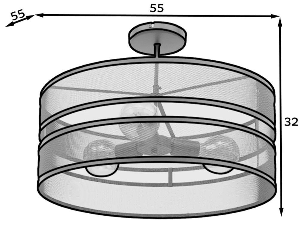 Eltap Industriální osvětlení Orabela 3A, 55x55x32cm