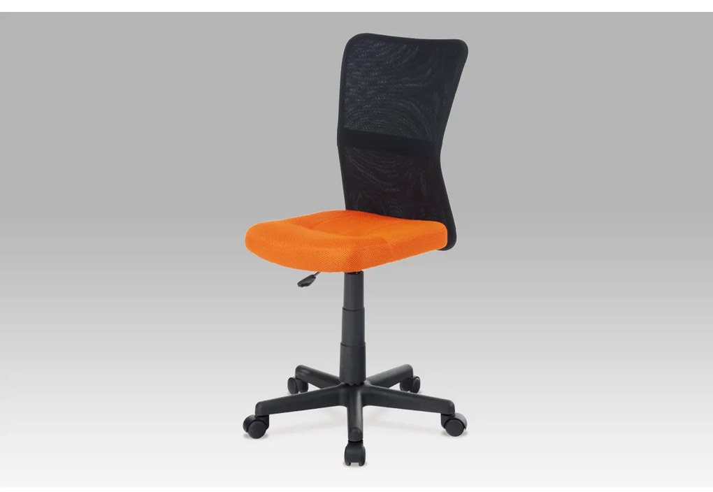 Artium Kancelářská židle, oranžová mesh, plastový kříž, síťovina černá. -  KA-2325 ORA