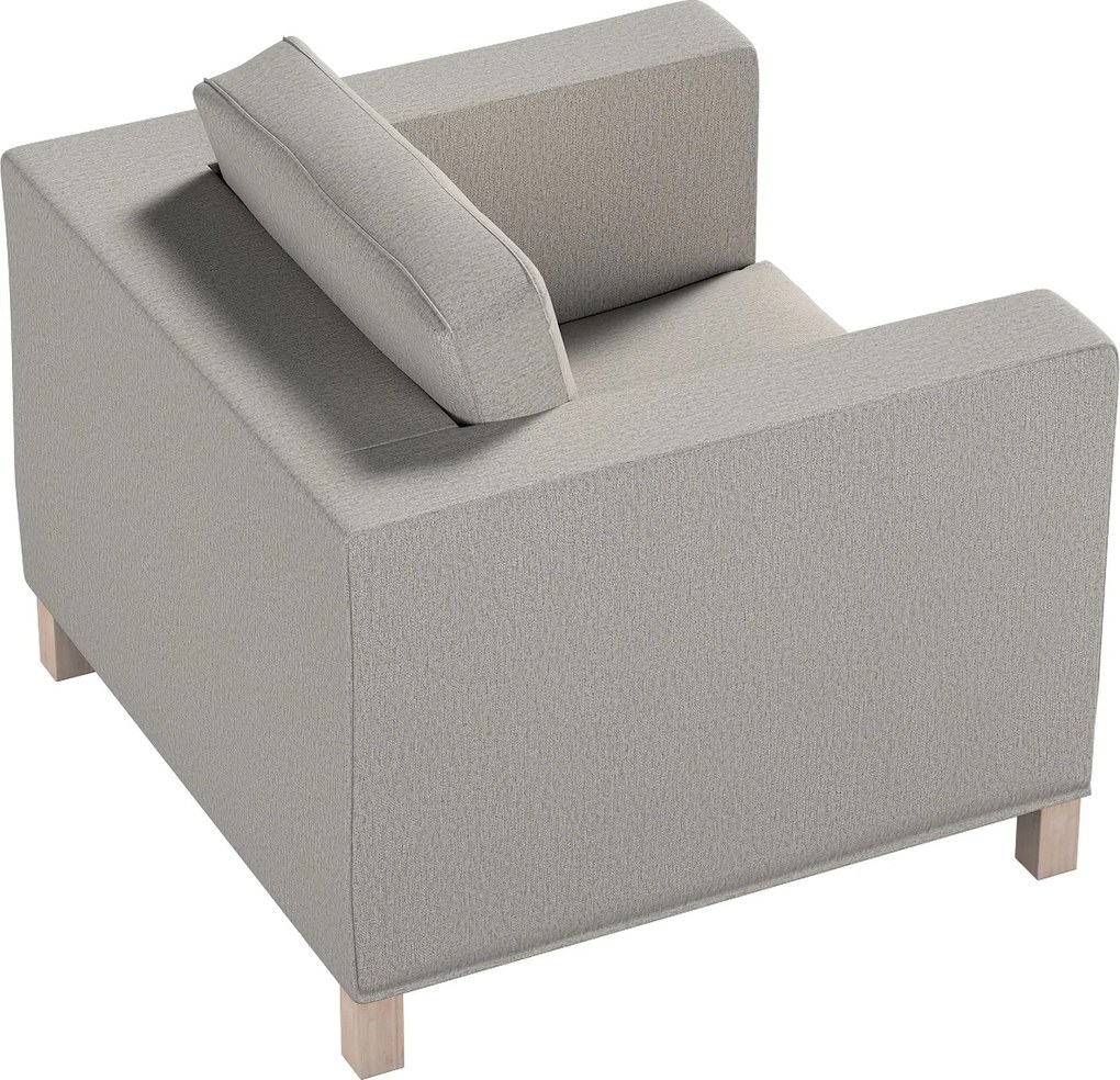 Potah na křesko IKEA Karlanda, krátký barva šedá látka pletený vzor