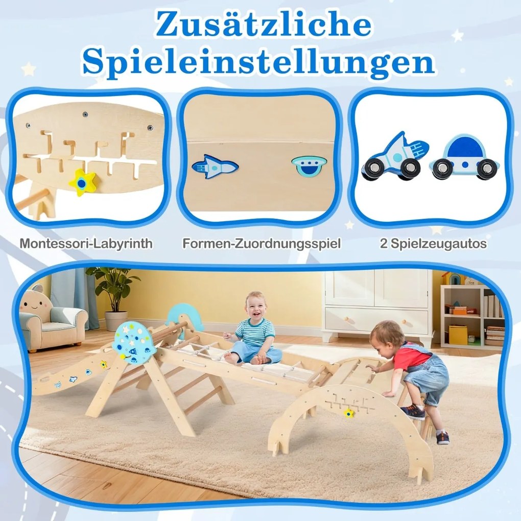 Costway 9 v 1 Montessori prolézačka sada s lezeckým obloukem