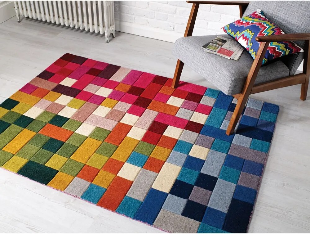Ručne všívaný kusový koberec Illusion Lucea Multi, 160x230, viacfarebná, obývacia izba, Flair Rugs