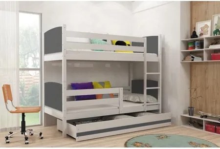 Dětská patrová postel TAMI 160x80 cm Bílá Bílá