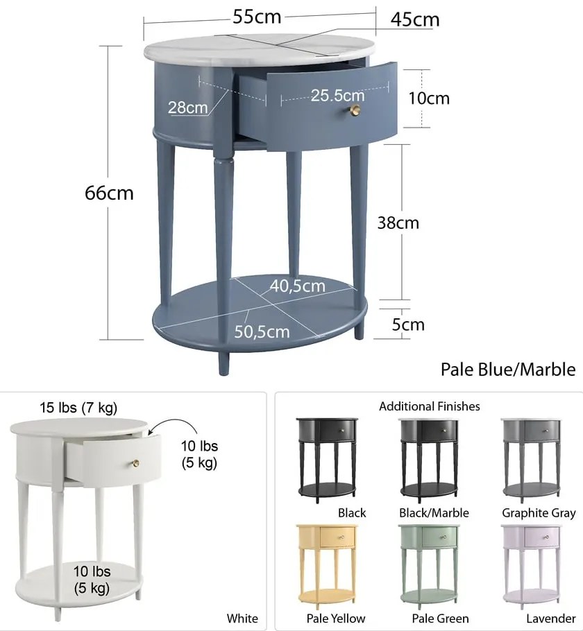 Černý noční stolek Aurora – Støraa