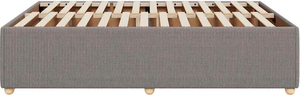 Rám postele bez matrace taupe 140 x 200 cm textil 3284946