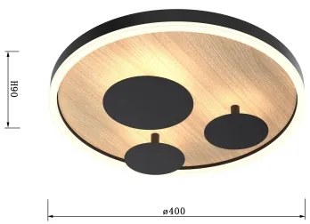Wofi 9013-306S - LED Stmívatelné stropní svítidlo REIMS LED/26W/230V