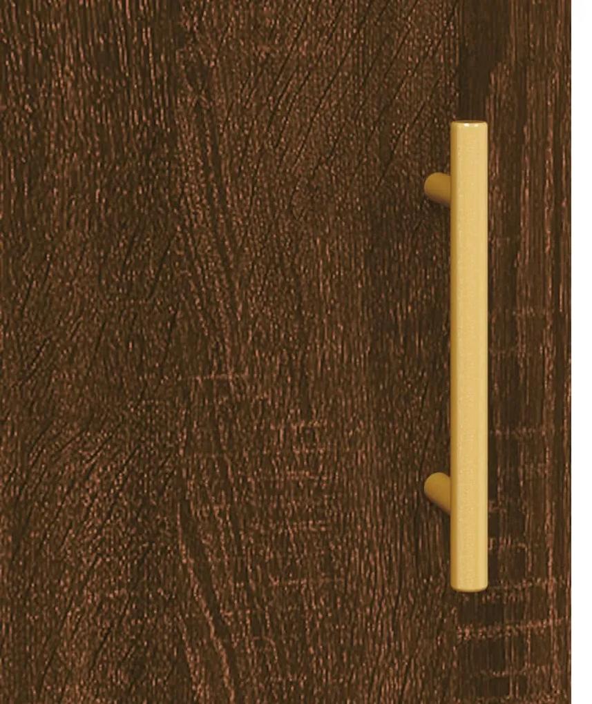 Skříň highboard hnědý dub 69,5 x 34 x 180 cm kompozitní dřevo,  3196010