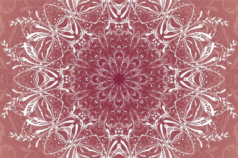 Tapeta růžová rozeta - 150x100 cm