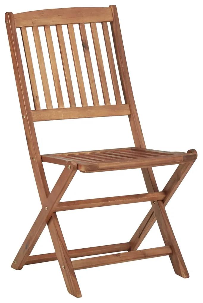 Skládací zahradní židle 4 ks masivní akáciové dřevo,  46340