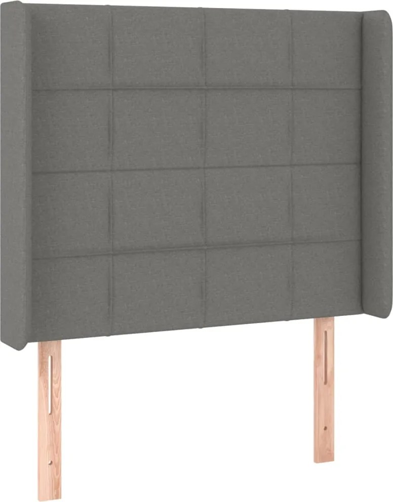 Box spring postel s matrací a LED tmavě šedá 90x200 cm textil 3138846