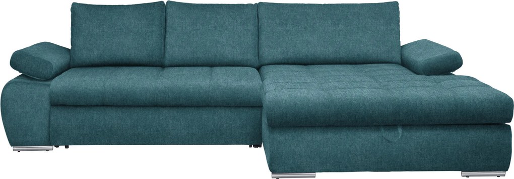 XXXLutz ROHOVÁ SEDAČKA, textil, petrolej Carryhome - Sedací soupravy - 002300011413