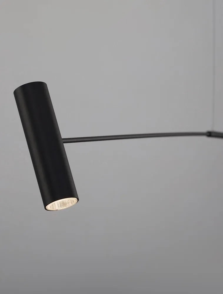 Matně černá kovová LED stojací lampa (výška 250 cm) Voice – Nova Luce
