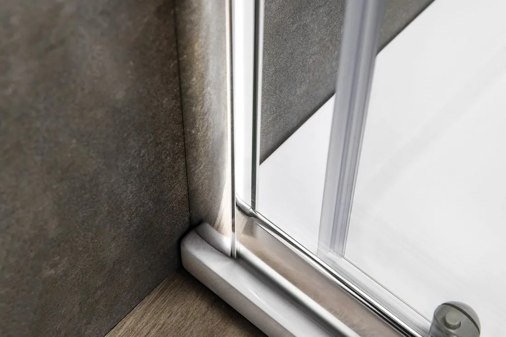 Aqualine Aqualine, AGGA čtvercová sprchová zástěna 900x900mm, čiré sklo, HLF909Y