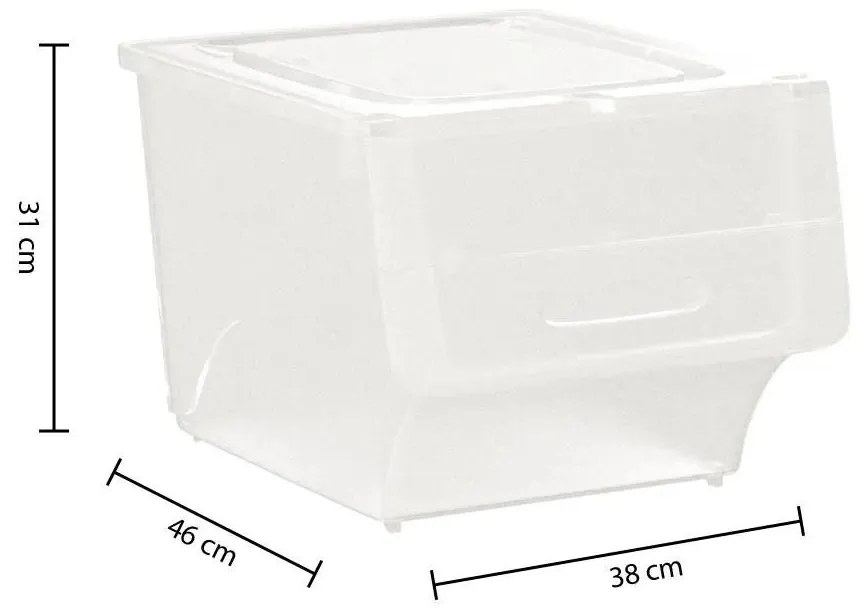 5Five® Úložný box ALL IN BOX s děleným víkem, 34l - 38 x 45,5 x 31 cm