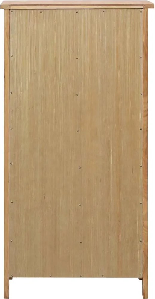 Botník 76 x 37 x 105 cm masivní dubové dřevo 247460
