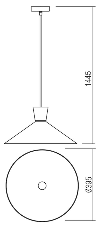 Smarter 01-1462 závěsné svítidlo Kimono, matně černé, 1xE27, ø39,5cm