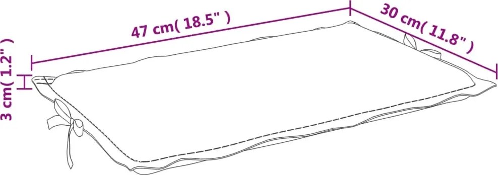 vidaXL Poduška na lehátko 186 x 58 x 3 cm oxfordská látka [314158] Barva: Vzor červená kostka